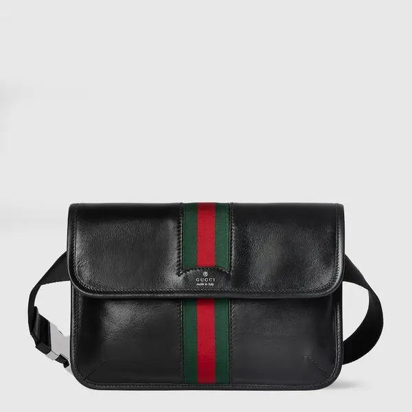 Gucci Web Trademark Small Belt Bag - Black