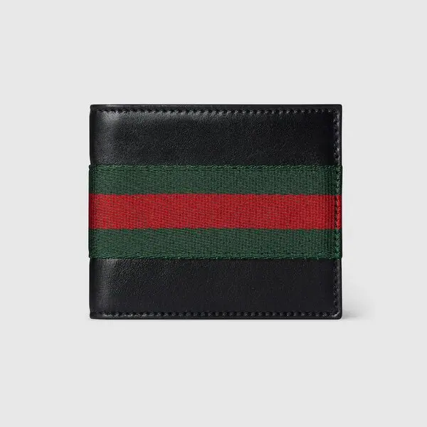 Gucci Web Trademark Bi-fold Wallet - Black