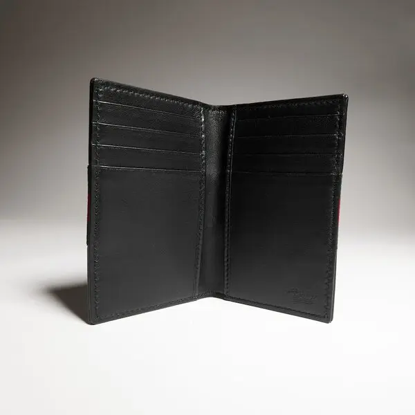 Gucci Web Trademark Card Case Leather