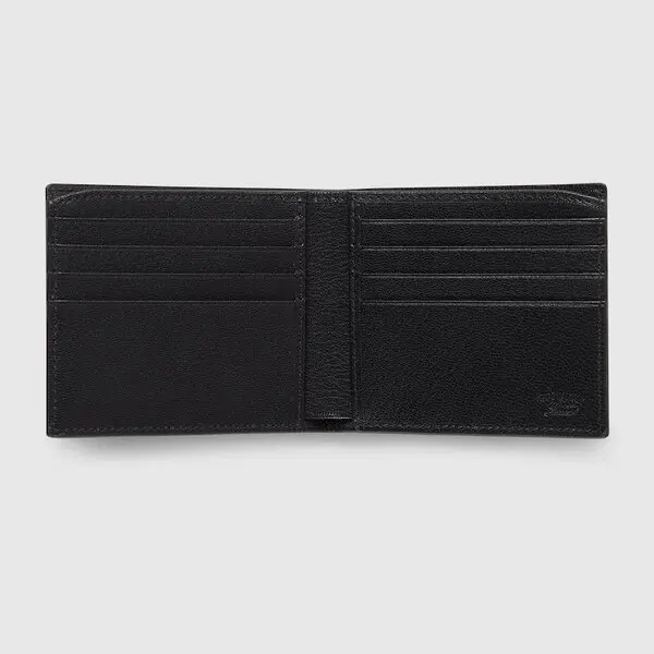 Gucci Lira Bi-fold Wallet Leather - Black