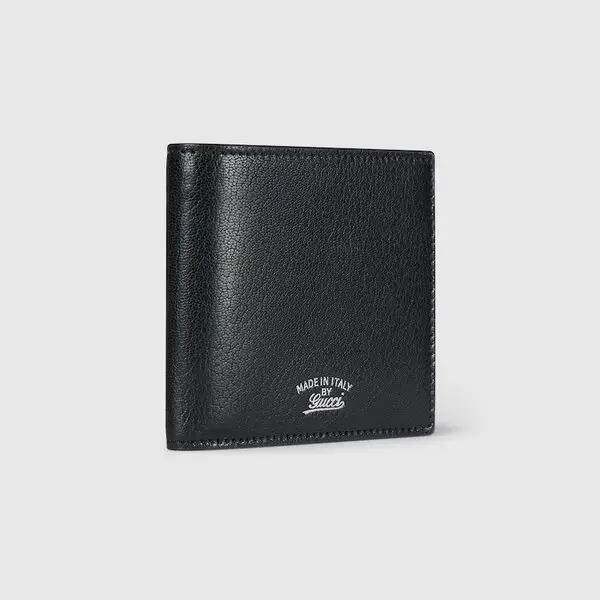 Gucci Lira Bi-fold Wallet Leather - Black