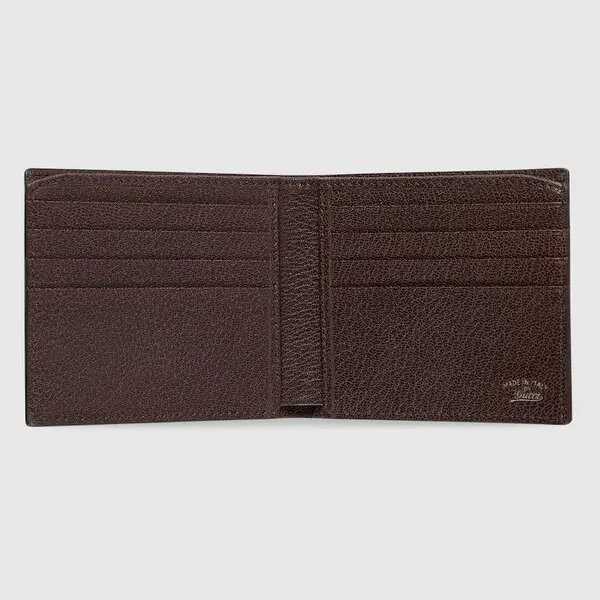 Gucci Lira Bi-fold Wallet Leather - Brown