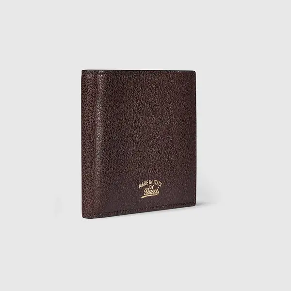 Gucci Lira Bi-fold Wallet Leather - Brown