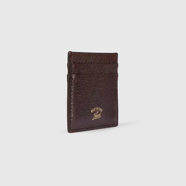Gucci Lira Card Case Leather - Brown