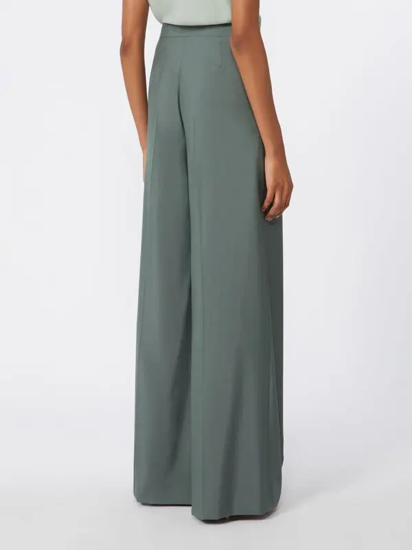 Max Mara Wide-fit Wool And Silk Trousers