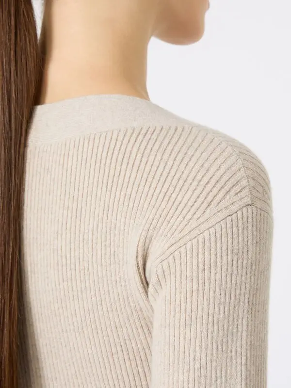 Max Mara Wool And Cashmere Knit Jumper - Beige