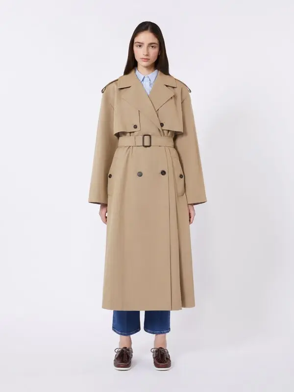 Max Mara Flowing Cotton And Nylon Trench Coat