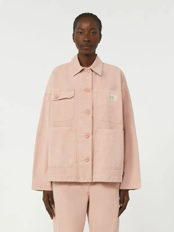 Max Mara Cotton Canvas Workwear Jacket - Pink