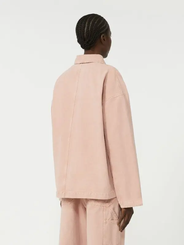 Max Mara Cotton Canvas Workwear Jacket - Pink