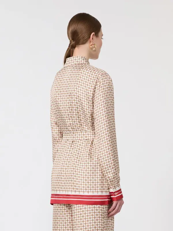 Max Mara Printed Silk Twill Shirt