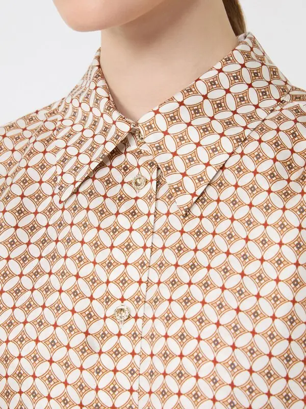 Max Mara Printed Silk Twill Shirt
