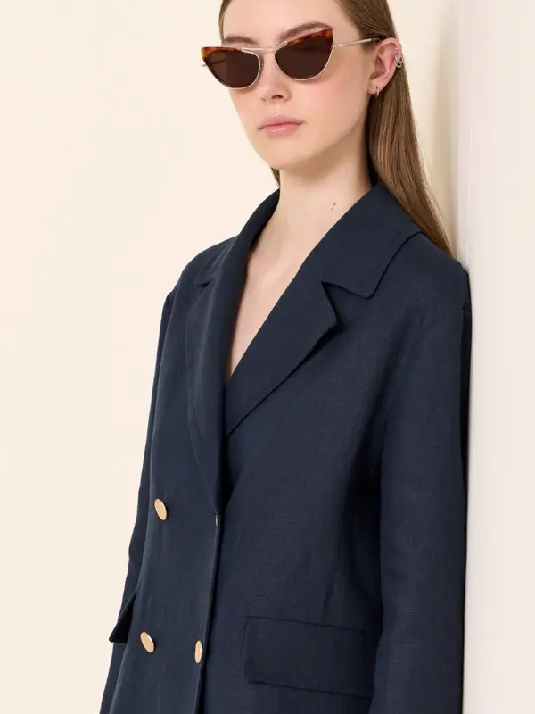 Max Mara Double-breasted Linen Jacket