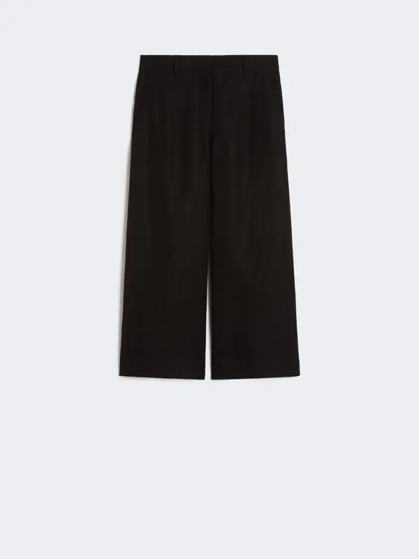 Max Mara Stretch Cotton And Linen Trousers - Black