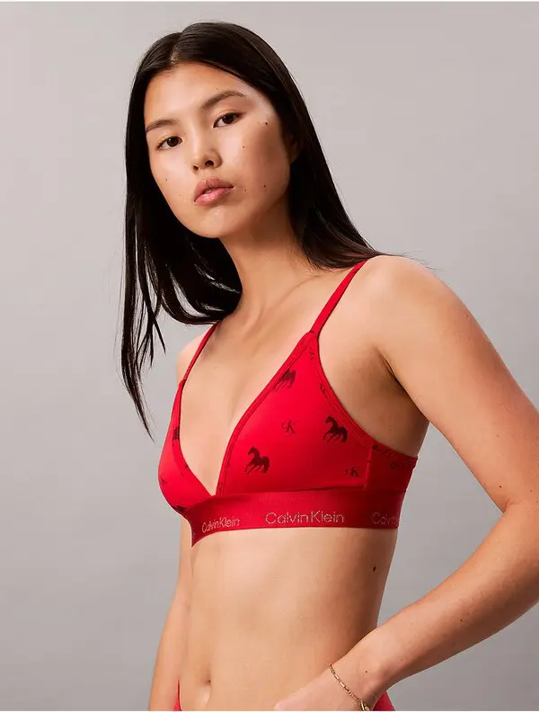 Calvin Klein Lunar New Year Lightly Lined Triangle Bralette - Untamed Horses