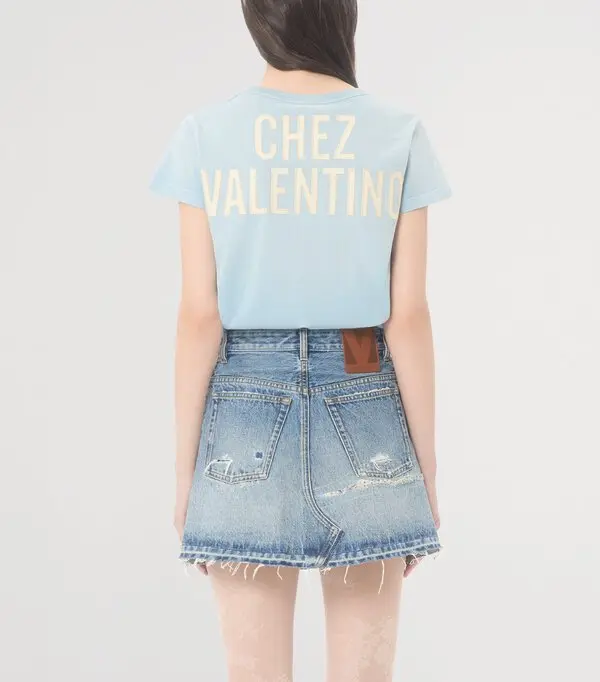 Valentino Garavani Cotton Printed T-shirt - Blue