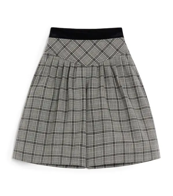 Valentino Garavani Virgin Wool Check Shorts - Grey