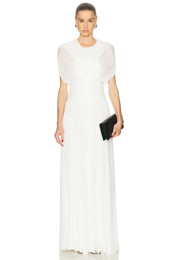 Simkhai Nancie Cape Midi Dress - Ivory