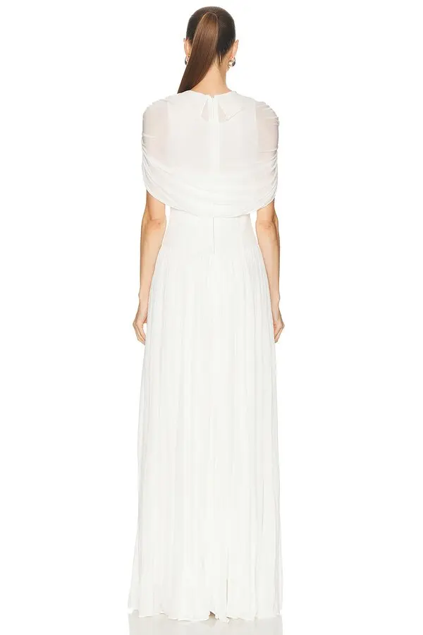 Simkhai Nancie Cape Midi Dress - Ivory