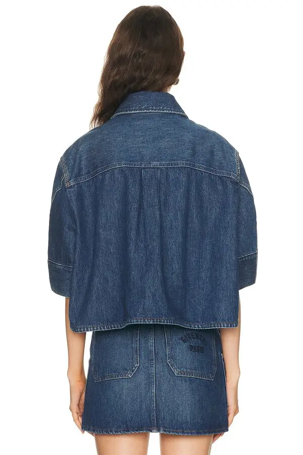 Givenchy Cocoon Short Sleeve Shirt - Medium Blue