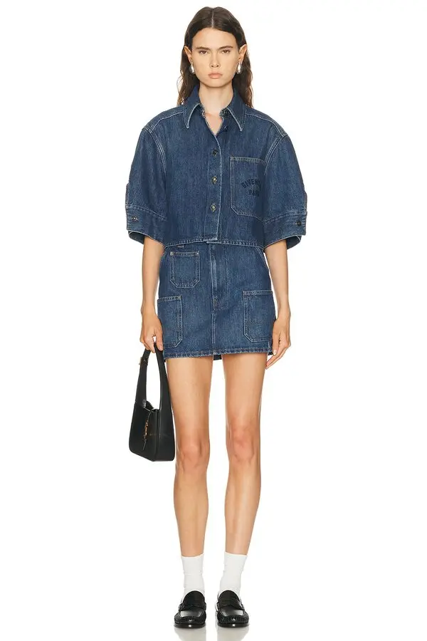Givenchy Cocoon Short Sleeve Shirt - Medium Blue
