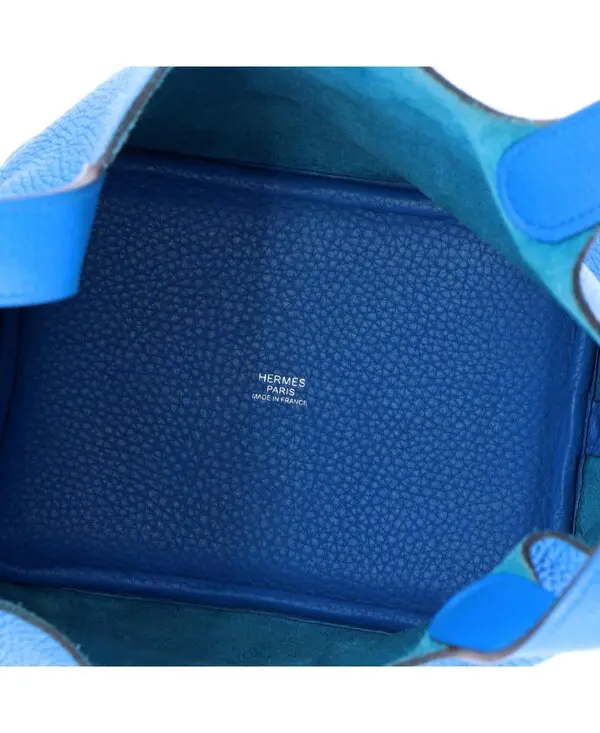 Hermès Pm Picotin Lock Bag Clemence - Blue
