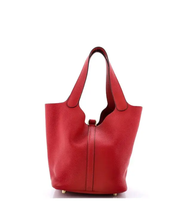 Hermès Mm Picotin Lock Bag Clemence - Red