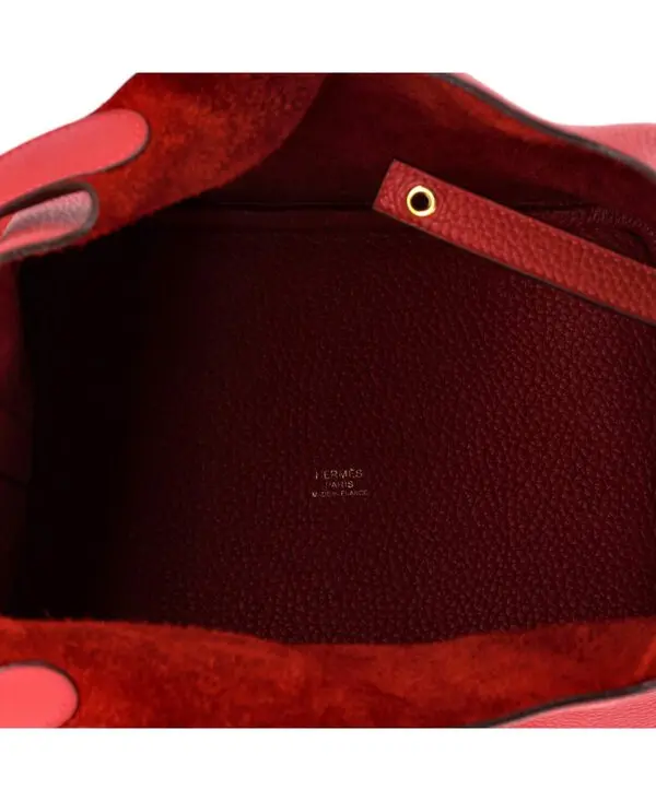 Hermès Mm Picotin Lock Bag Clemence - Red