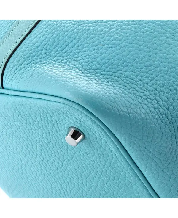 Hermès Mm Picotin Lock Bag Clemence - Blue