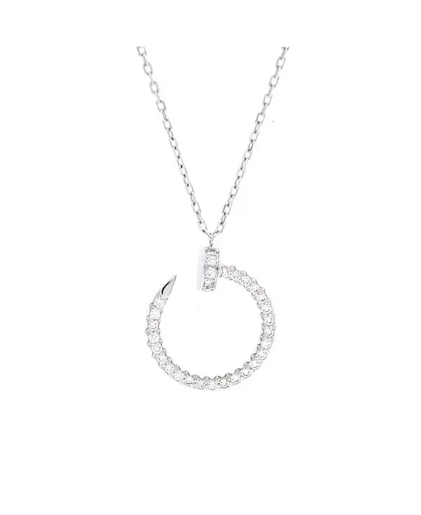 CARTIER Juste Un Clou Pendant Necklace 18k Gold And Diamonds - White