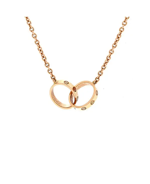 CARTIER Love Interlocking Necklace - Pink