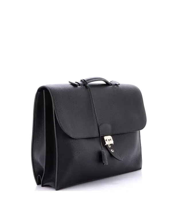 Hermès 41 Sac A Depeches Briefcase Togo - Black