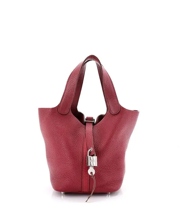 Hermès Pm Picotin Lock Bag Clemence - Red