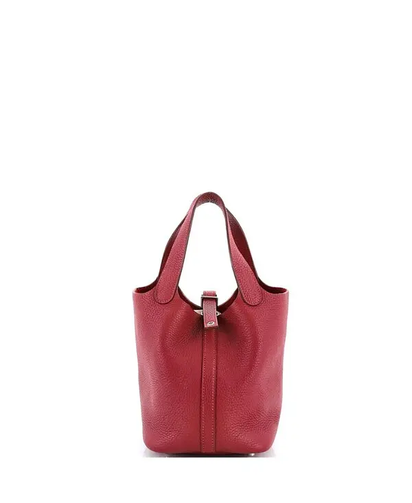 Hermès Pm Picotin Lock Bag Clemence - Red