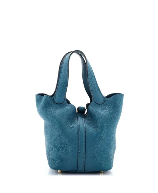 Hermès Picotin Lock Bag Clemence Pm - Green