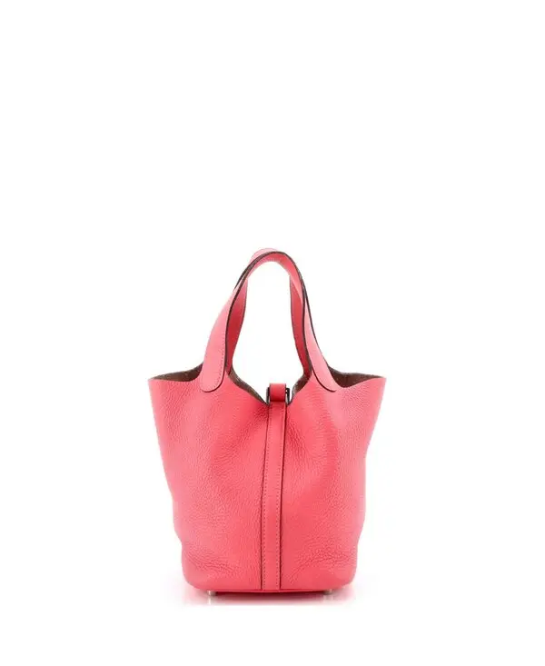 Hermès Pm Picotin Lock Bag Clemence - Pink