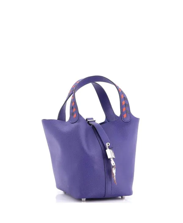 Hermès Picotin Lock Bag Tressage Epsom Pm - Blue