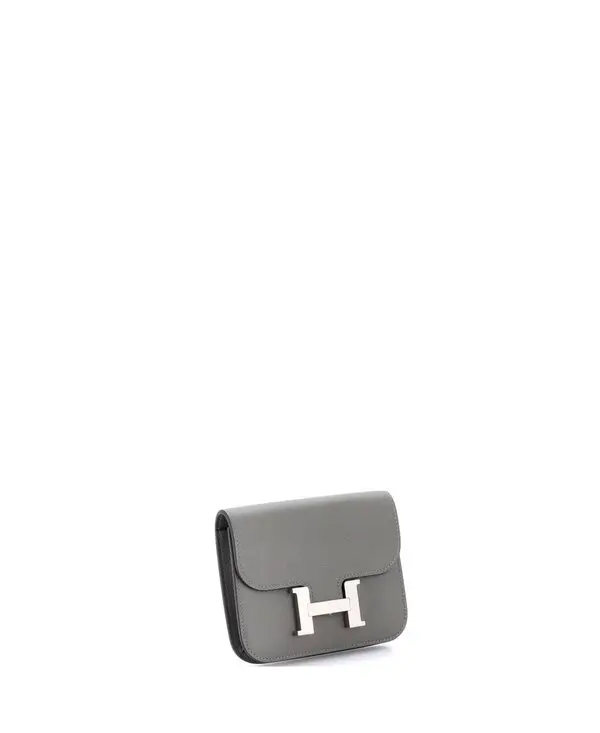 Hermès Constance Slim Wallet Evercolor - Gray