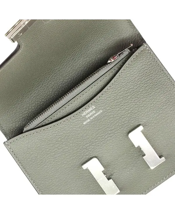 Hermès Constance Slim Wallet Evercolor - Gray