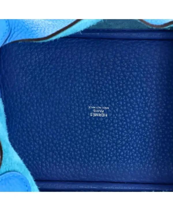 Hermès Pm Picotin Lock Bag Clemence - Blue