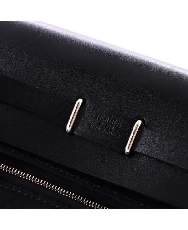 Hermès Herbag Zip 20 Toile And Leather - Black