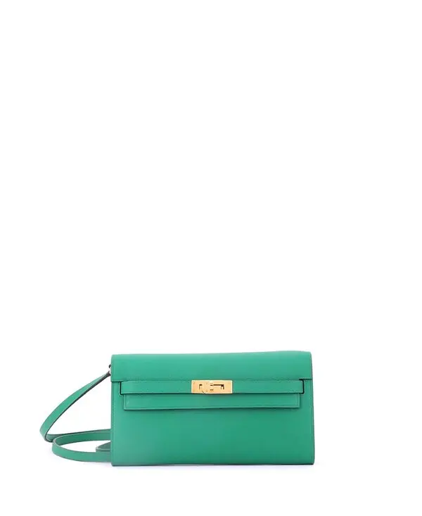 Hermès Kelly To Go Evercolor Wallet - Green
