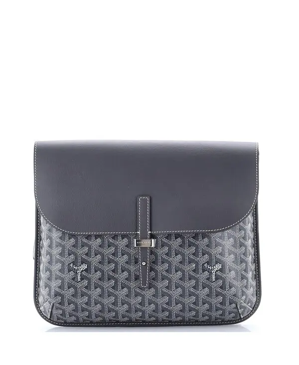 Goyard Coursier Messenger Bag Coated Canvas And Leather - Gray