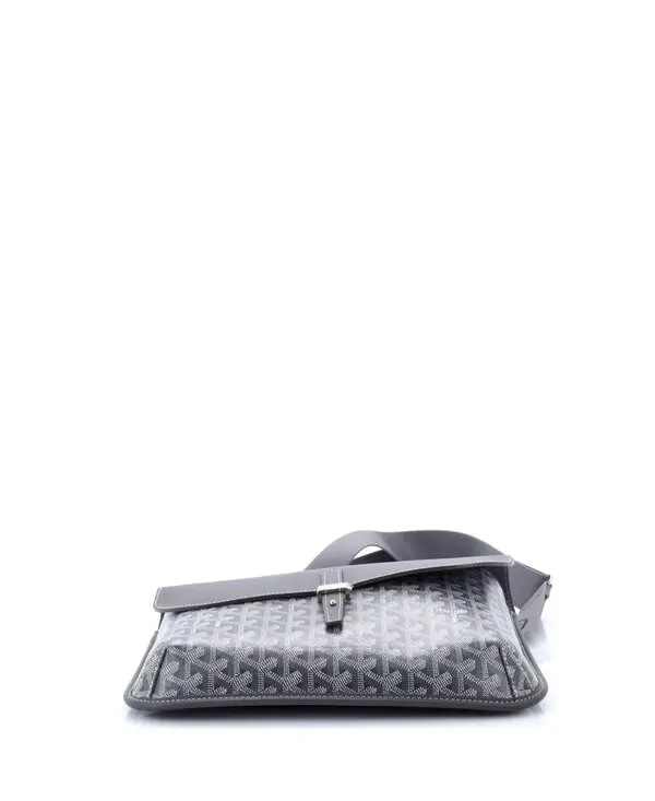Goyard Coursier Messenger Bag Coated Canvas And Leather - Gray