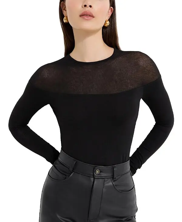 MARCELLA Pearl Top - Black