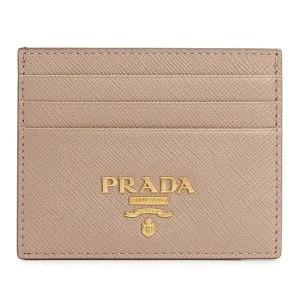 Prada Saffiano Card Holder - Pinkbeige