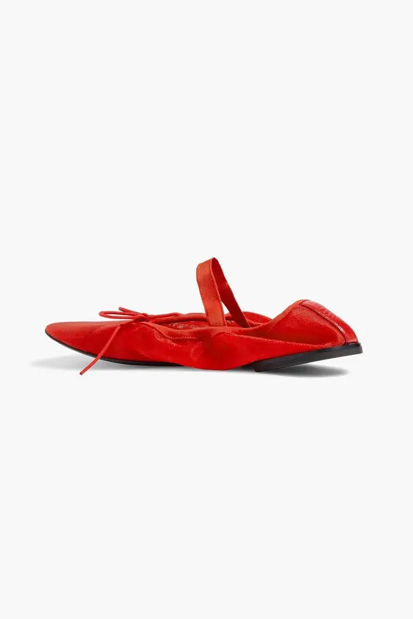 Proenza Schouler Glove Bow-detailed Mary Jane Flats - Red