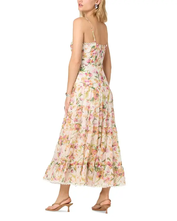 Astr The Label Floral Midi Dress - Pink Multi