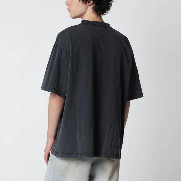 Balenciaga Faded Crayon Loop Oversize T-shirt - Black