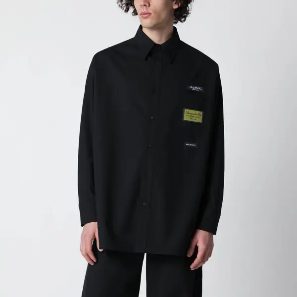 MAISON MARGIELA Wool-blend Shirt With Label Details