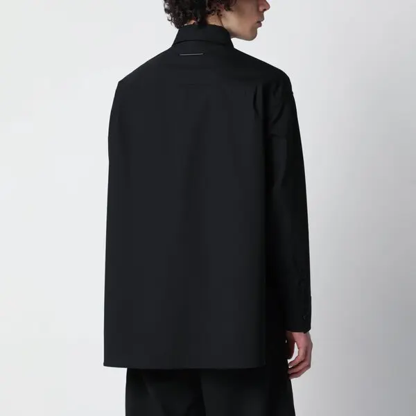 MAISON MARGIELA Wool-blend Shirt With Label Details